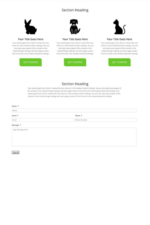 Book Now Layouts | Webpage Layouts - Barketing Solutions