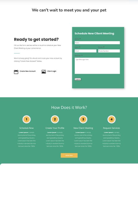 Book Now Layouts | Webpage Layouts - Barketing Solutions