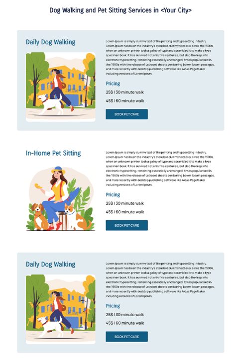 Services Page Layouts | Webpage Layouts - Barketing Solutions