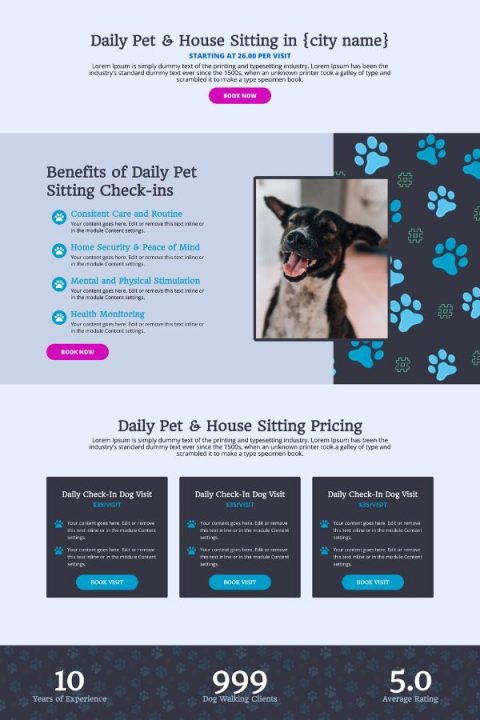 Individual Service Page Layouts | Webpage Layouts - Barketing Solutions