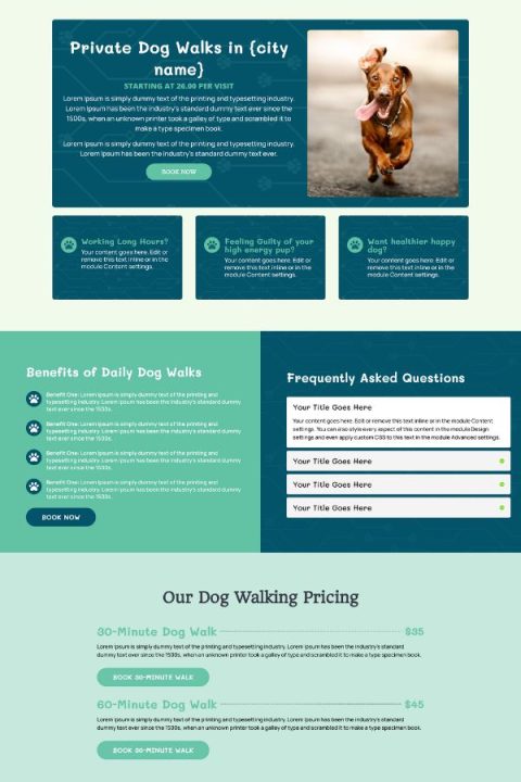 Individual Service Page Layouts | Webpage Layouts - Barketing Solutions